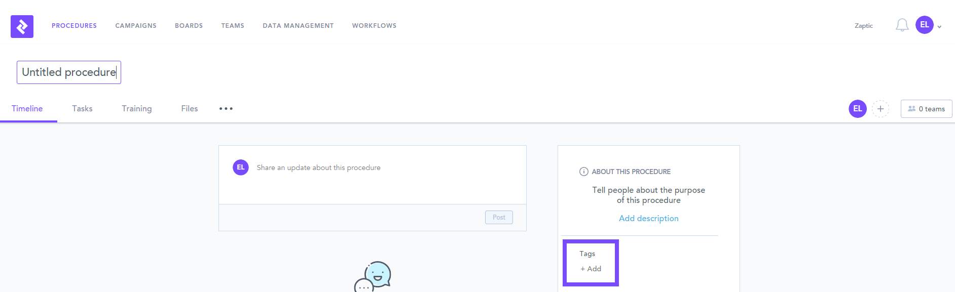 How to create a procedure – Zaptic